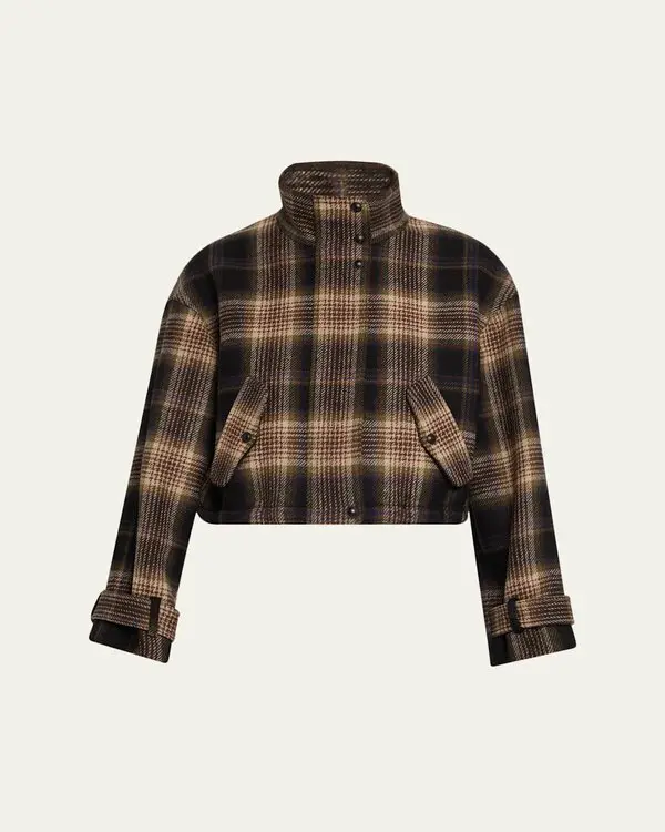 Veronica Beard Bateman Plaid Jacket - Black Multi