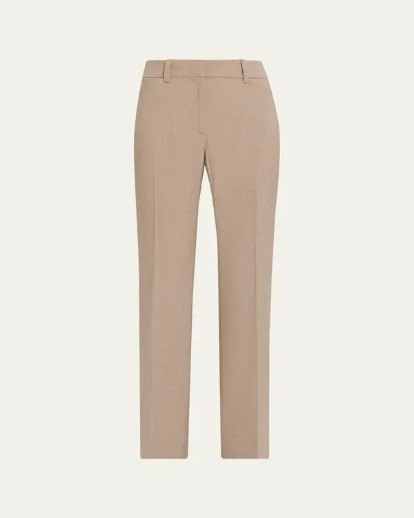 Lafayette 148 New York Reade Straight-leg Stretch Wool Pants