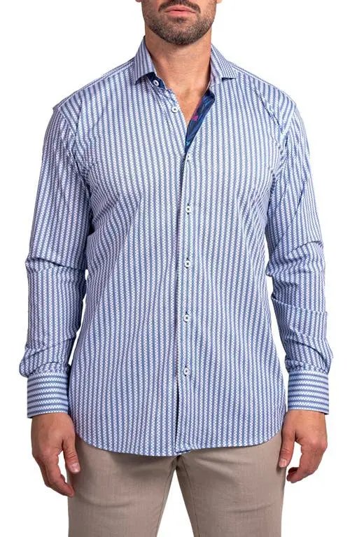MACEOO Einstein Stretch Ascension Contemporary Fit Button-up Shirt - White