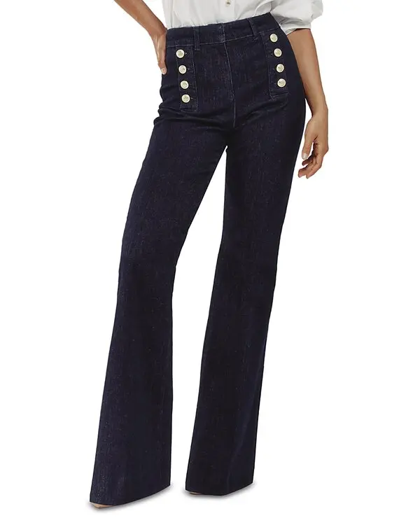 REISS Athena Flared Leg Jeans - Dark Blue