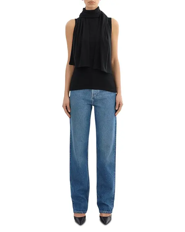 LAMARQUE Mock Neck Sleeveless Top
