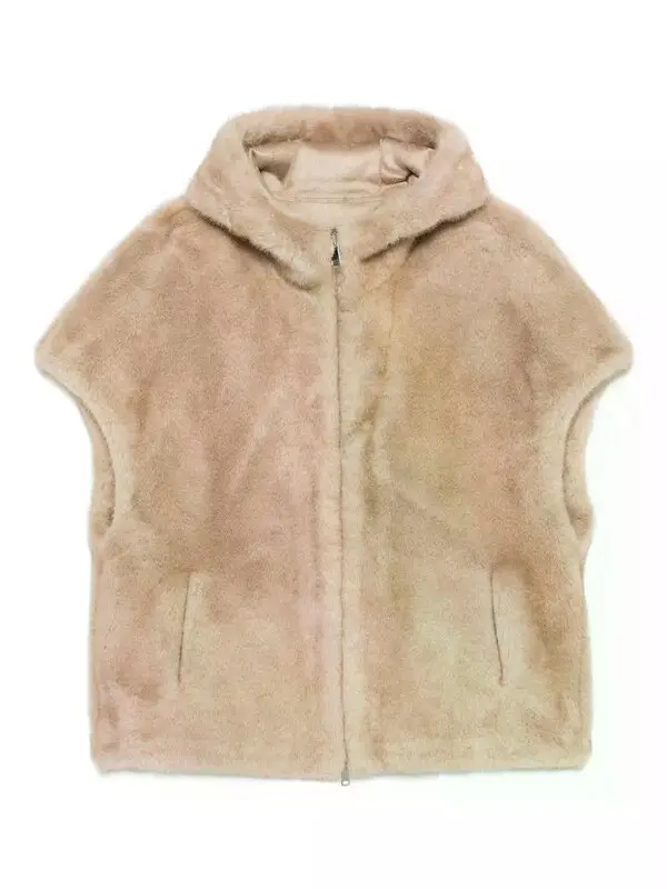 BETTA CORRADI Zip-up Waistcoat - Neutrals