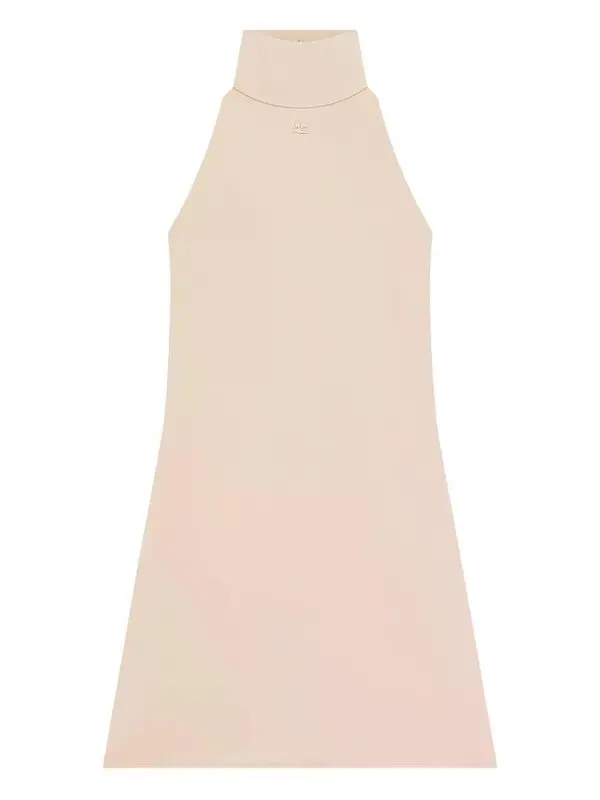 COURREGES Halterneck Sleeveless Mini Dress