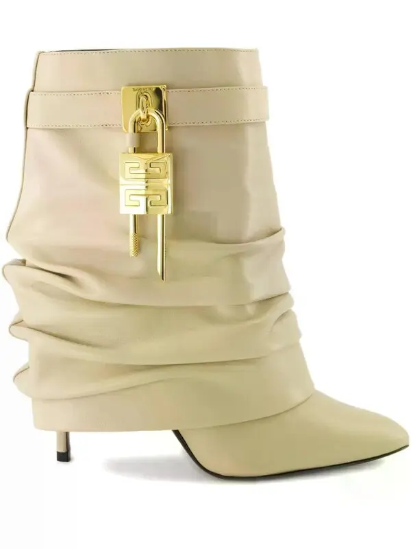 Givenchy 90mm Shark Lock Stiletto Leather Boots