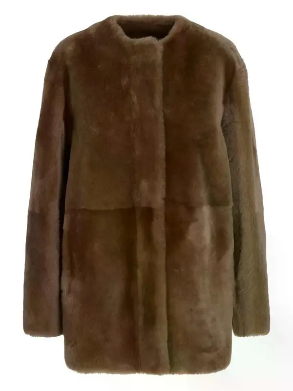 Max Mara Paneled Shearling Coat