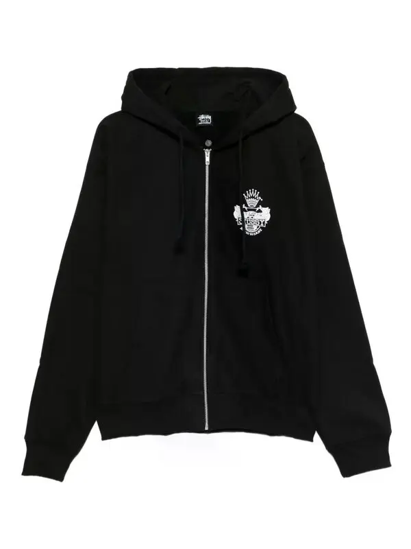 StÜssy Logo-print Zip-up Hoodie