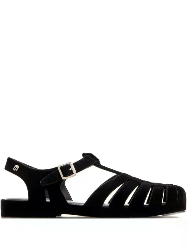 Melissa Possession Velvet Sandals - Black