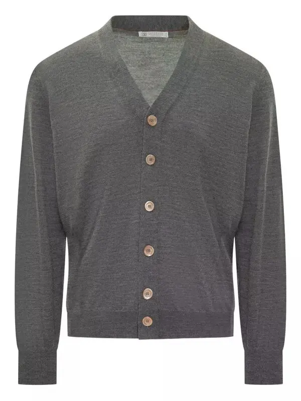 Brunello Cucinelli V-neck Cardigan - Grey