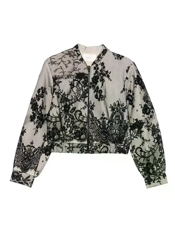 QUETSCHE Lace Bomber Jacket - Grey