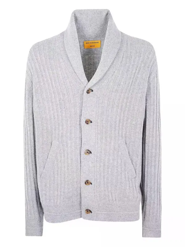 Guest In Residence Ribbed Cashmere Cardigan - Grey
