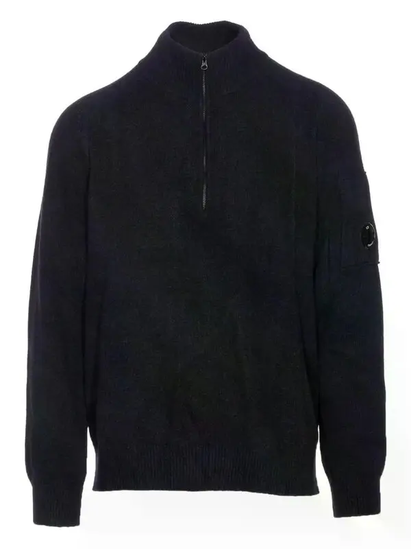 C.P. COMPANY Half-zip Sweater - Black