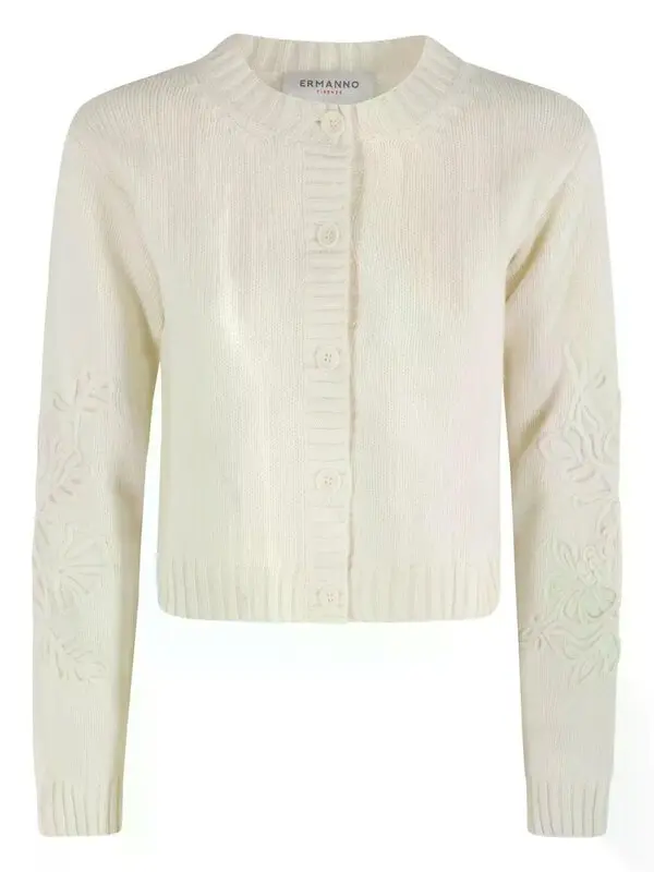 ERMANNO FIRENZE Floral-appliqué Cardigan