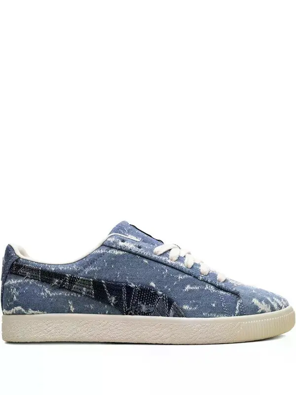 PUMA Clyde Faded Denim/frosted Ivory Sneakers