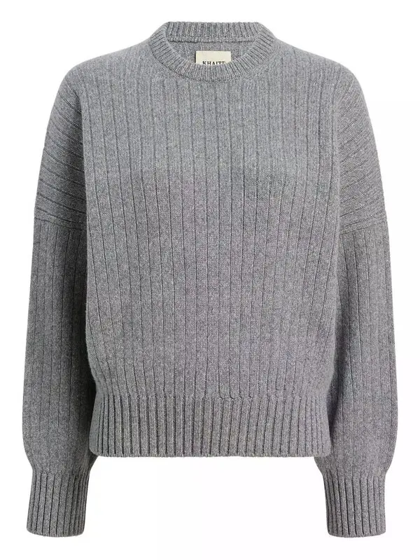 Khaite Ribbed Knit Sweater - Grey