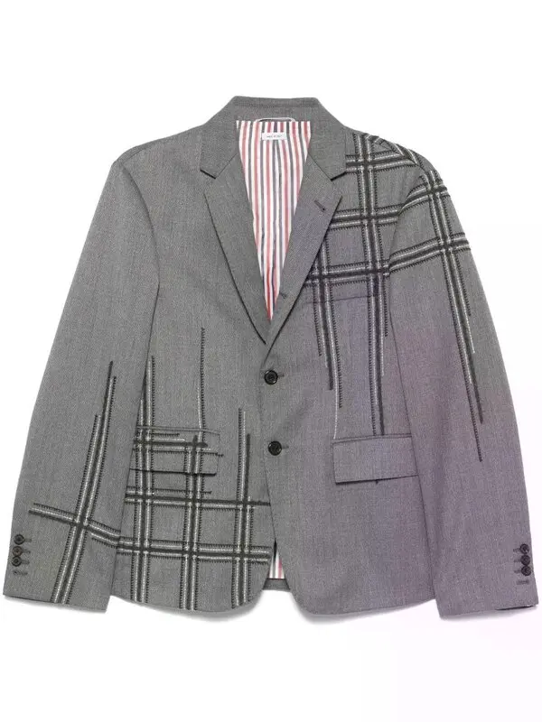Thom Browne Deconstructed Blanket-stitch Blazer