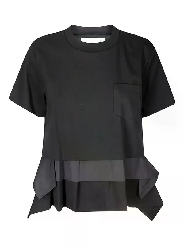 Sacai Poplin Patch-pocket T-shirt