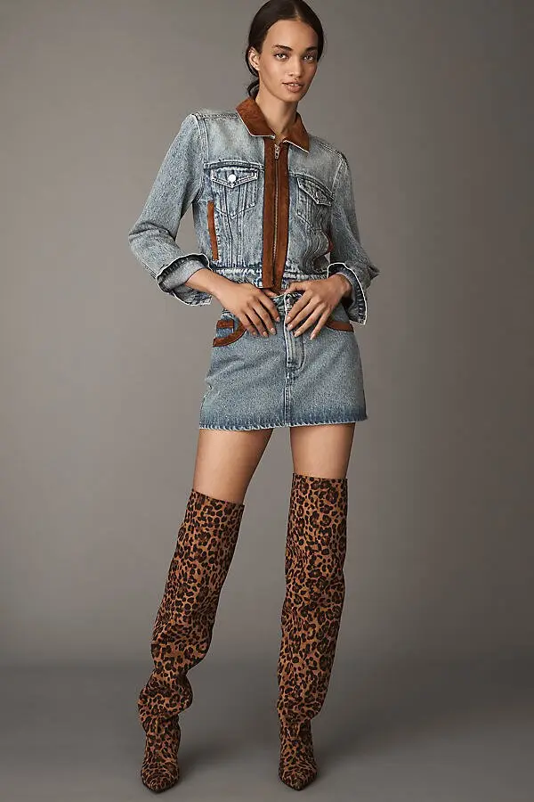REIKE NEN Thigh-high Slouchy -print Boots