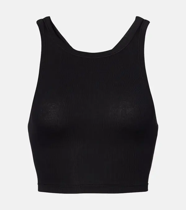 Calvin Klein Pamela Ribbed-knit Cotton-blend Crop Top