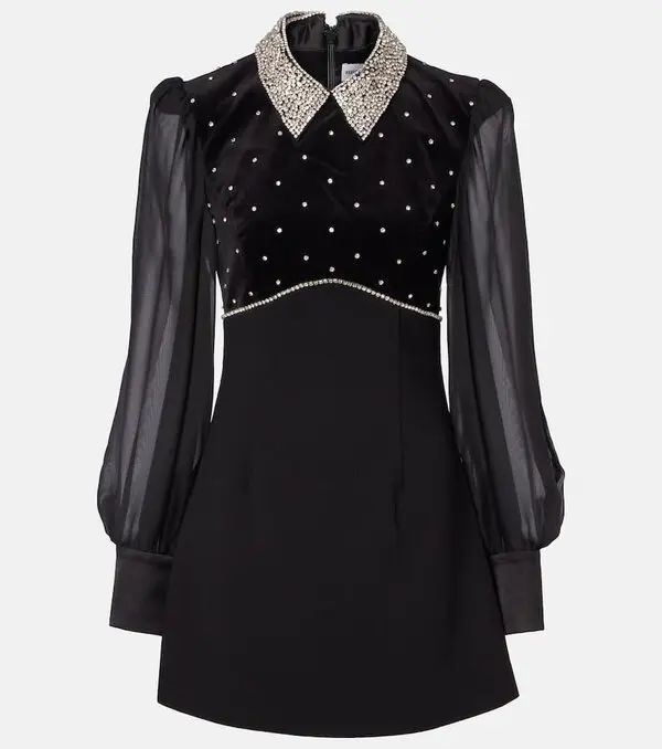Rebecca Vallance Crystal-embellished Minidress
