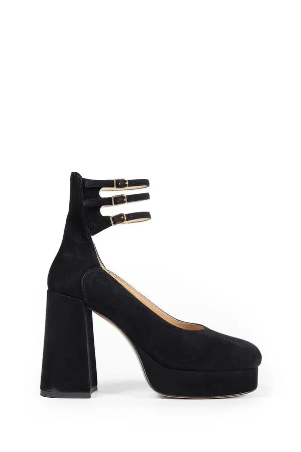 Chloé Goatskin Wedge Pumps