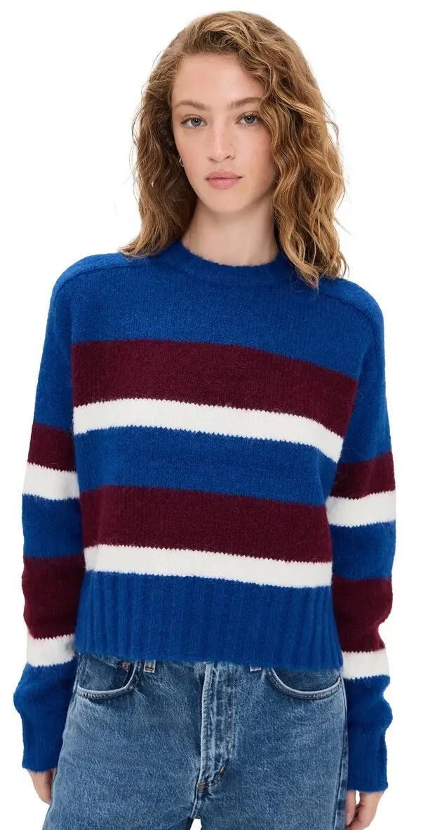 PISTOLA Adina Striped Sweater - Azure Claret Stripe