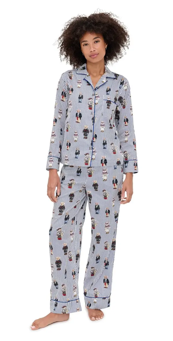 Ralph Lauren Madison Pj Set - Snowfall Blue