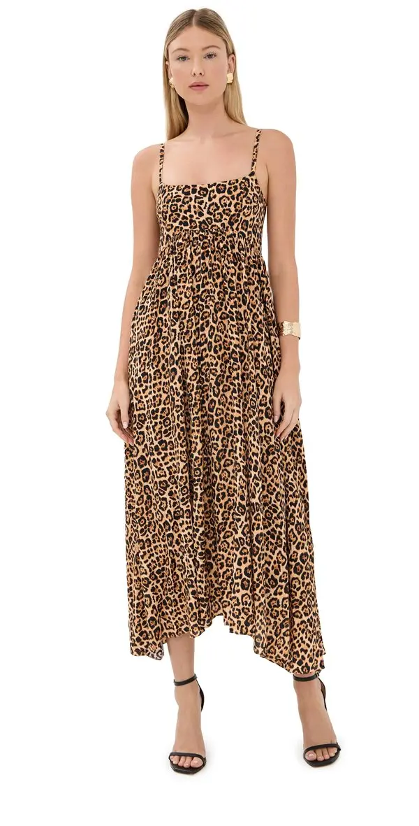 AZLEE Rachel Midi Dress - Leopard