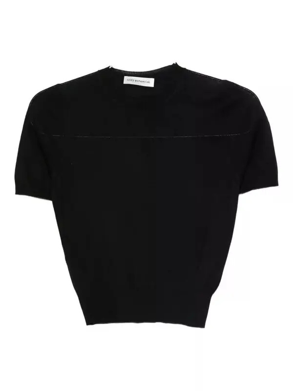 GOES BOTANICAL Short-sleeve Sweater - Black