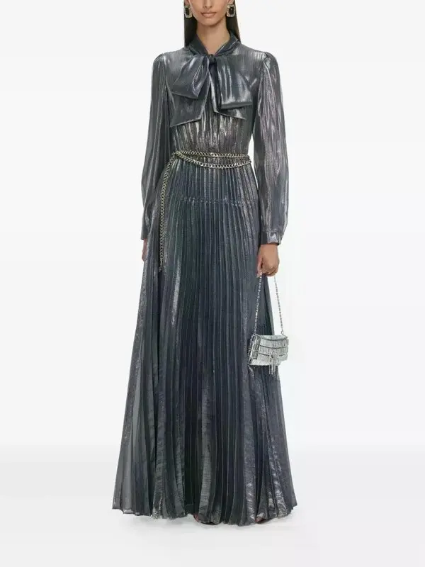 SELF-PORTRAIT Bow-detail Pleated Dress