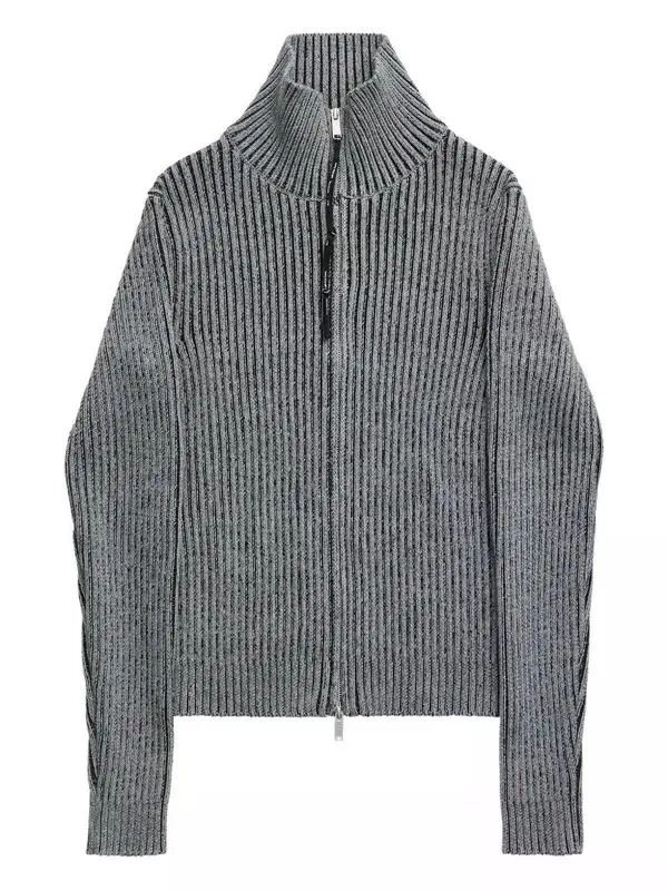 ALIS Ribbed Zip-up Cardigan