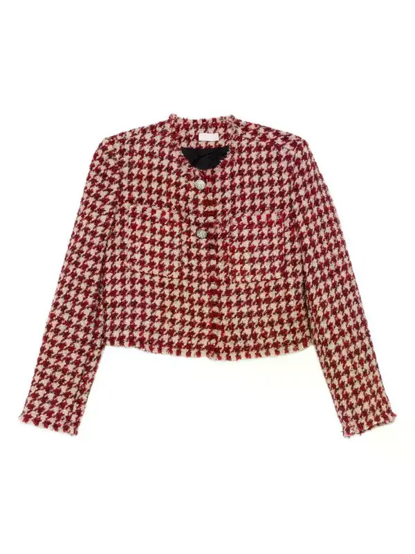 Liu Jo Houndstooth Tweed Jacket