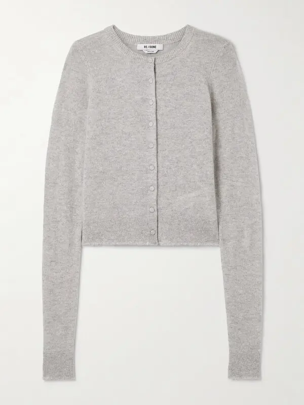 RE/DONE Cashmere Cardigan - Gray