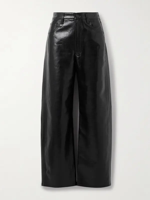Citizens Of Humanity Ayla Baggy Recycled-leather Wide-leg Pants