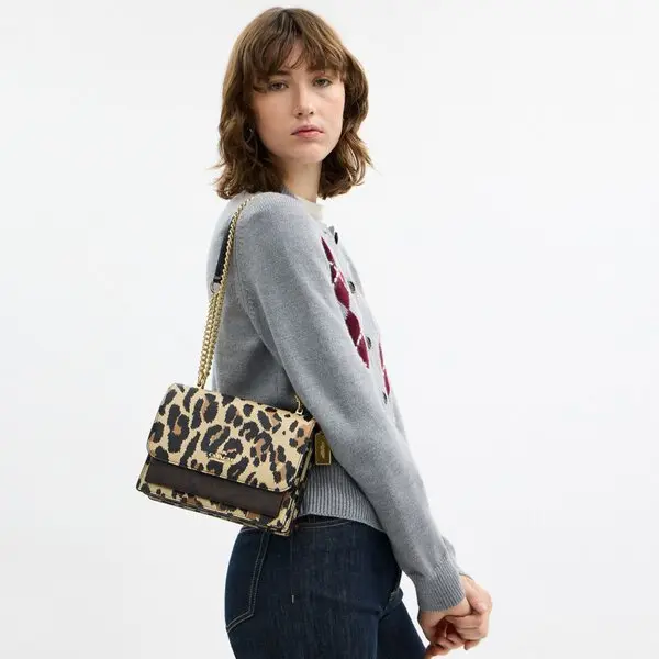 COACH® Klare Crossbody Bag With Leopard Print