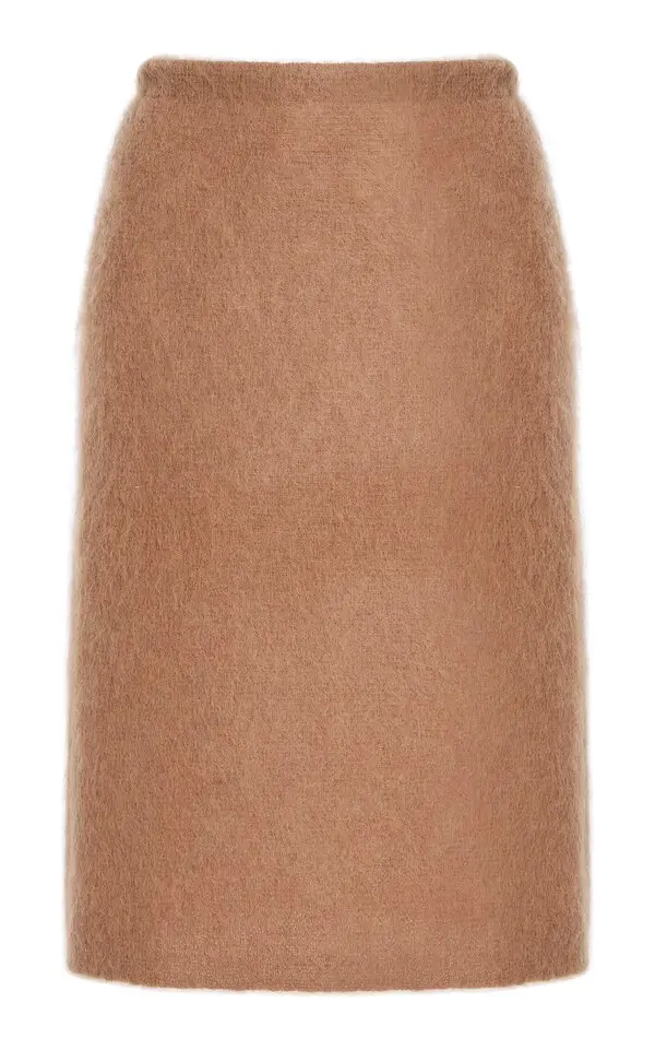 ZANKOV Delphine Mohair-blend Midi Skirt