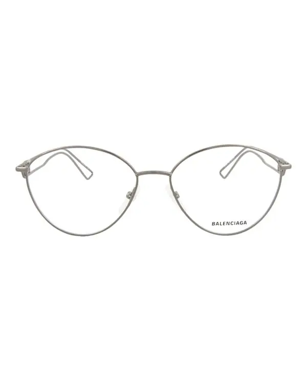 Balenciaga Round-frame Metal Optical Frames - Ruthenium Ruthenium Transparent (bb0066o/30008233/003)