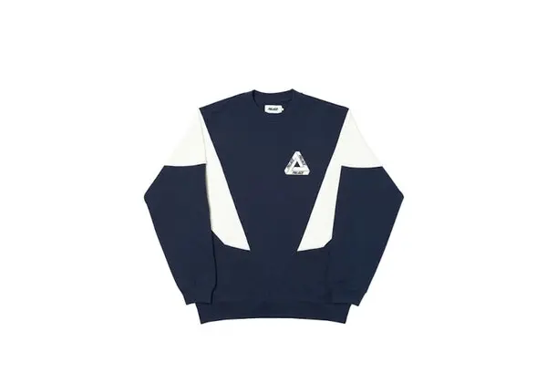 PALACE Droppeth Crew - Navy Blue/white