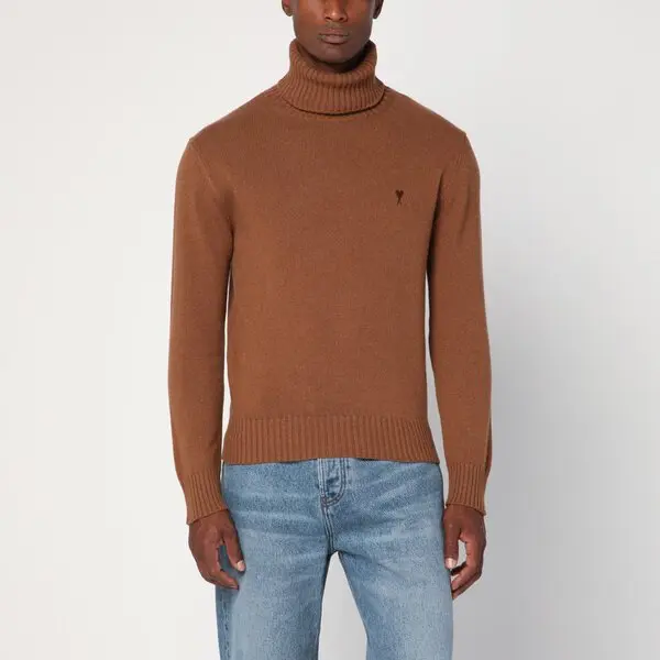 Ami De Coeur Turtleneck Sweater - Brown