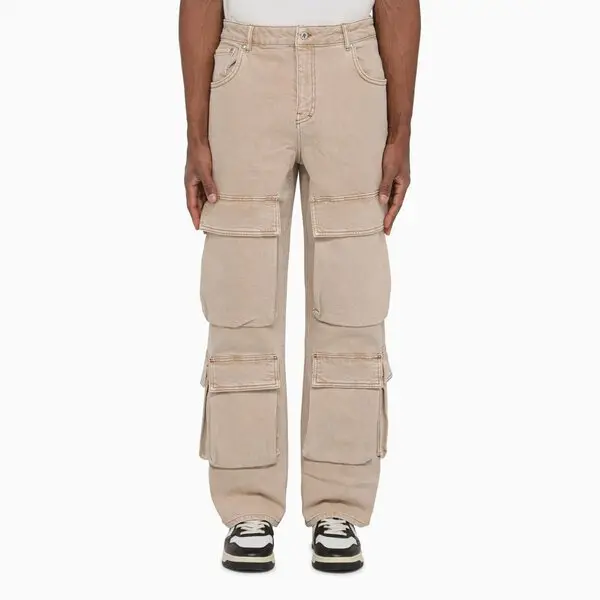 REPRESENT Denim Cargo Trousers - Grey