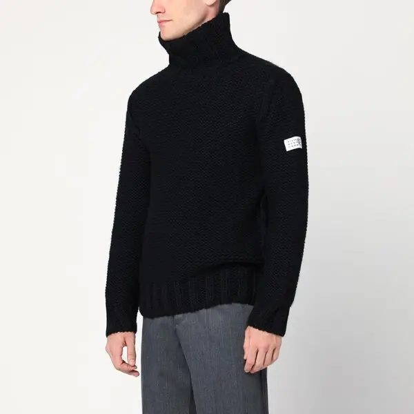 MAISON MARGIELA Wool Turtleneck Sweater - Black