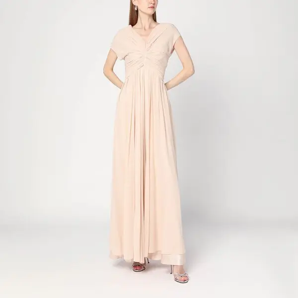 Alberta Ferretti Silk Georgette Dress - Pink
