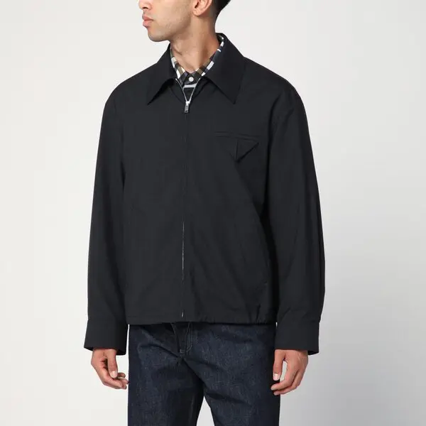 Bottega Veneta Wool Zip-up Jacket - Black
