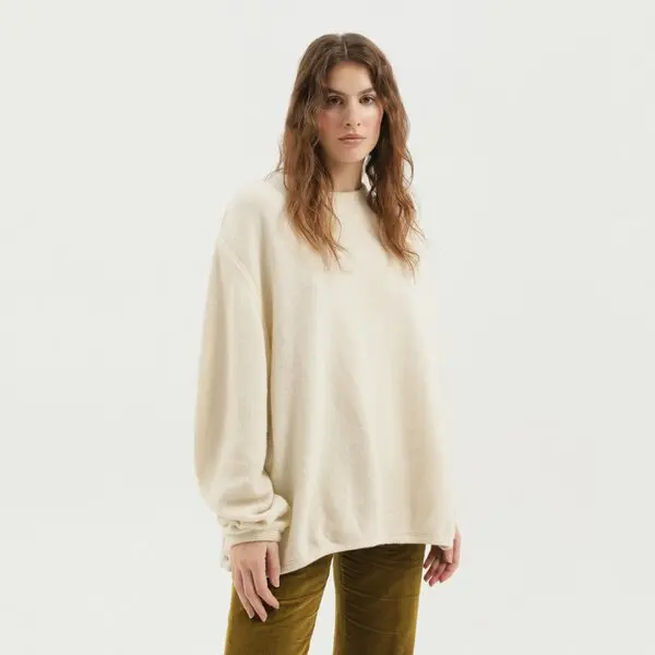 1989 STUDIO Ribbed Pullover With Slits