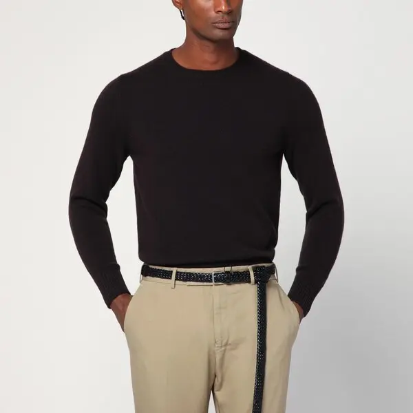 DRUMOHR Cashmere Round-neck Sweater - Brown