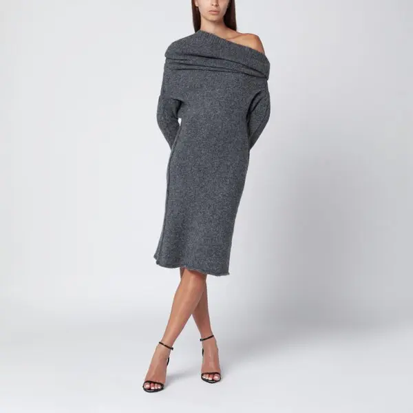 ENTIRE STUDIOS Wool-blend One-shoulder Dress
