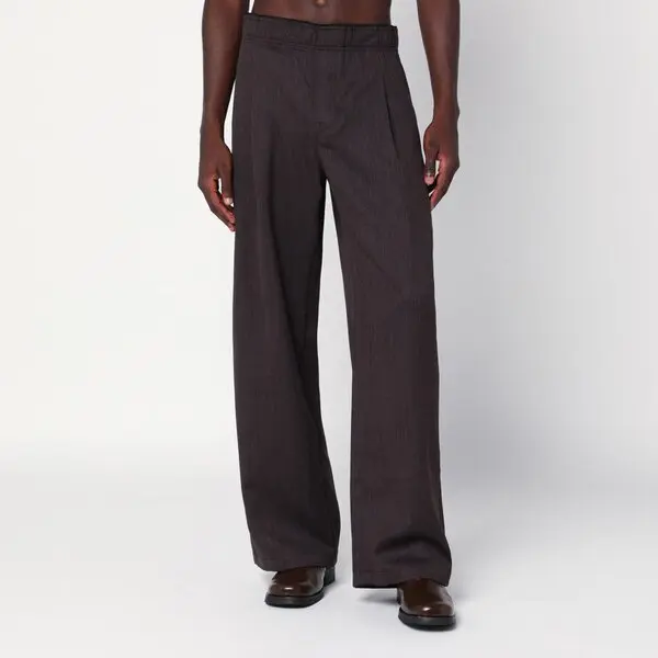 Our Legacy Wide-leg Wool Trousers - Black