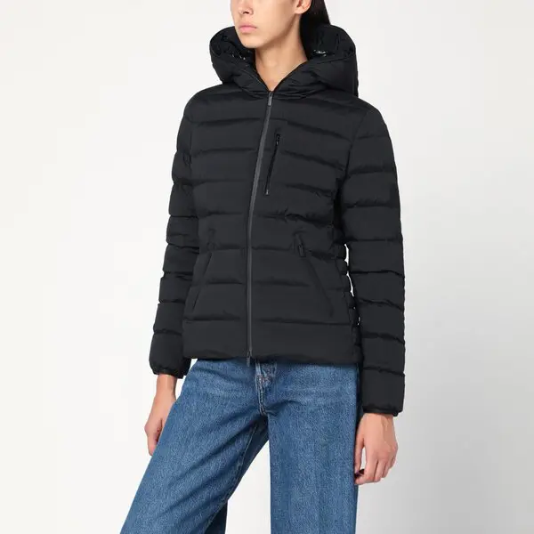 Moncler Herbe Hooded Puffer Jacket - Black