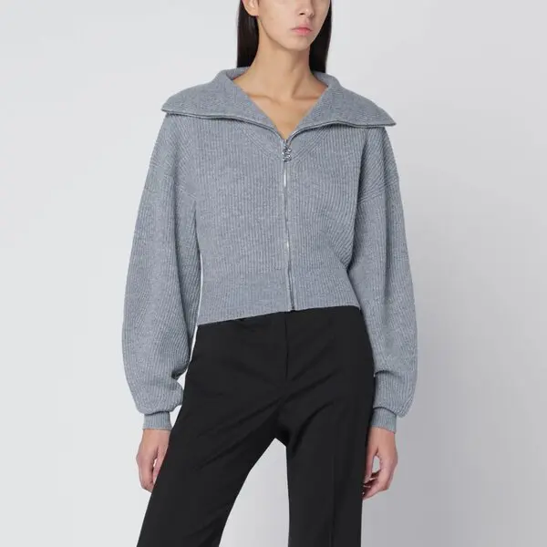 Sportmax Zip-up Wool And Cashmere Cardigan