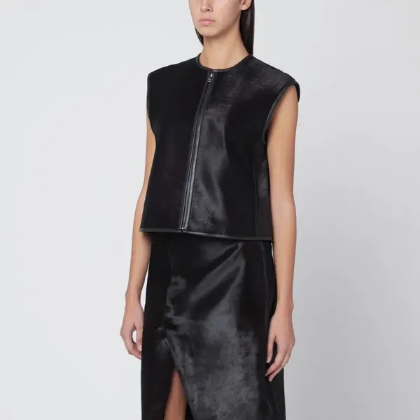 Loulou De Saison Ampas Pony-effect Leather Vest - Brown