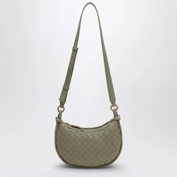 Bottega Veneta Gemini Intrecciato Messenger Bag - Beige